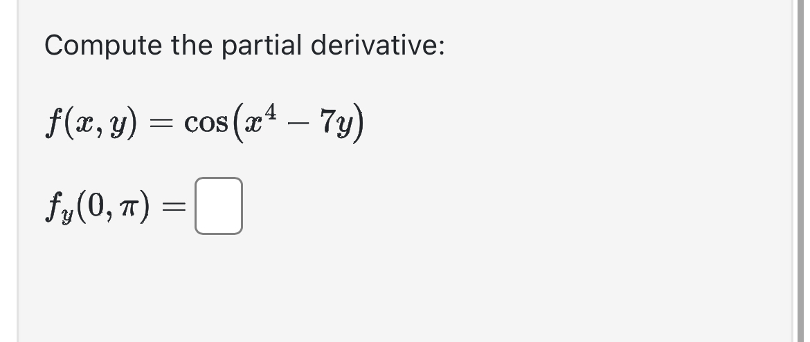 Solved Compute the partial | Chegg.com