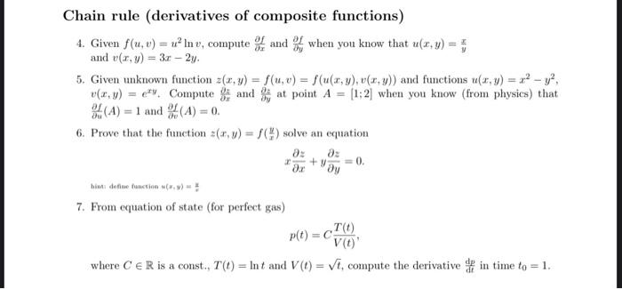 Solved Chain Rule Derivatives Of Composite Functions 4