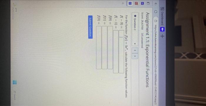 Solved For the function f(x)=5ex, calculate the following | Chegg.com