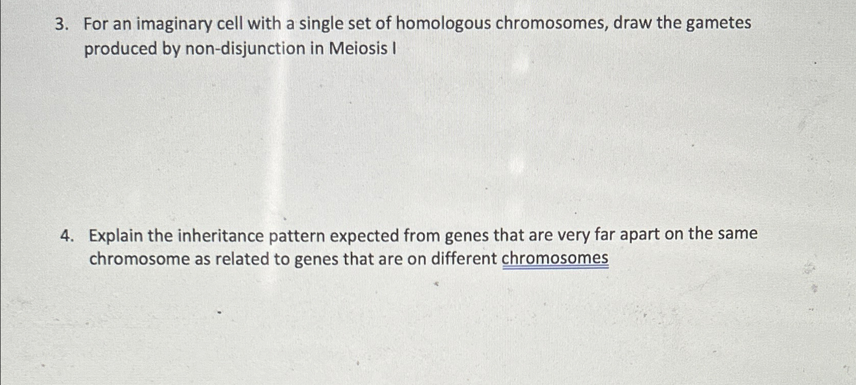 Solved For an imaginary cell with a single set of homologous | Chegg.com