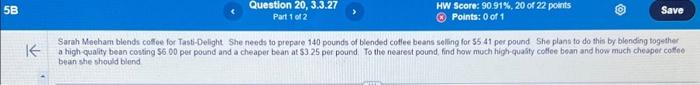 Solved 5B Question 20, 3.3.27 Part 1 of 2 > HW Score: | Chegg.com