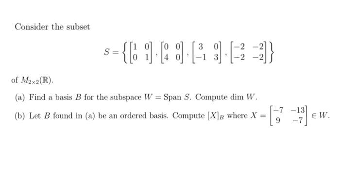 Solved Topic: Linear Algebra - Inner product spaces, | Chegg.com