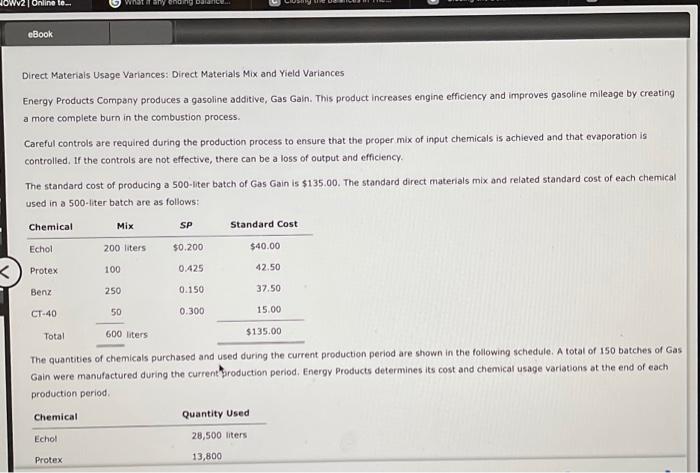 Solved Direct Materiais Usage Variances: Direct Materials | Chegg.com