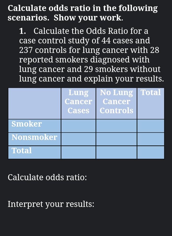 Solved Calculating uads ratio Odds ratio is a measure of | Chegg.com