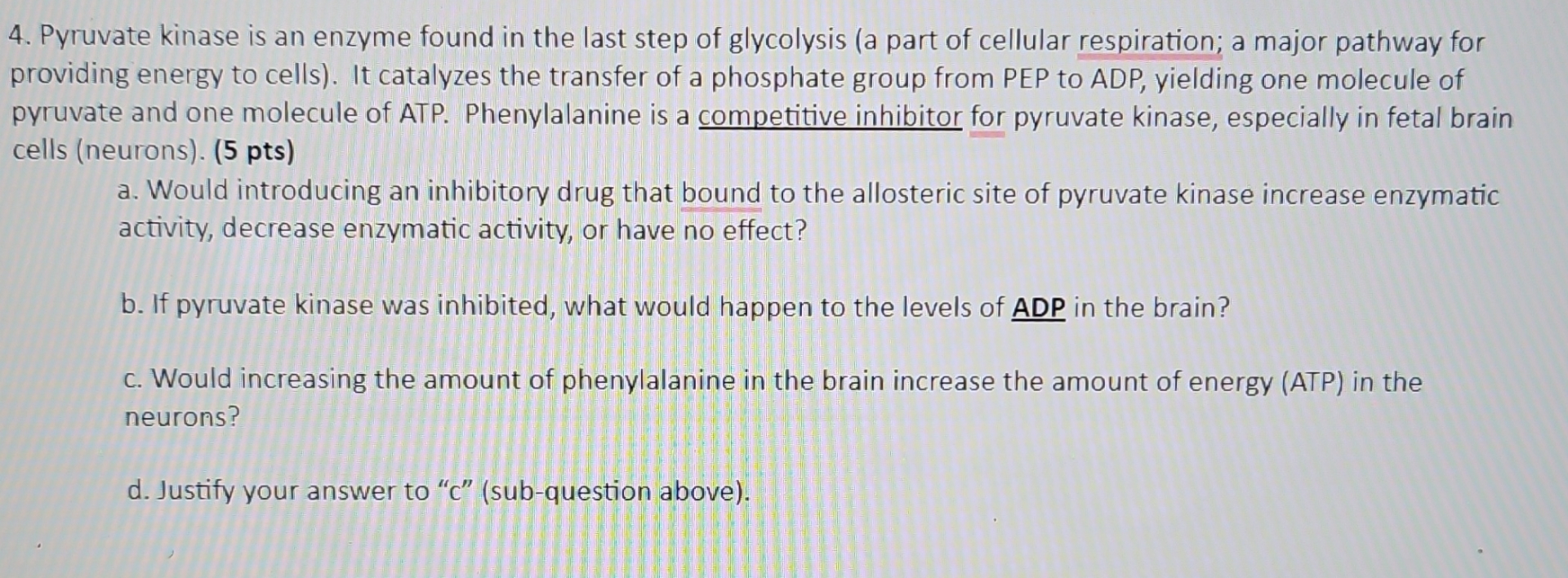 Solved Pyruvate kinase is an enzyme found in the last step | Chegg.com