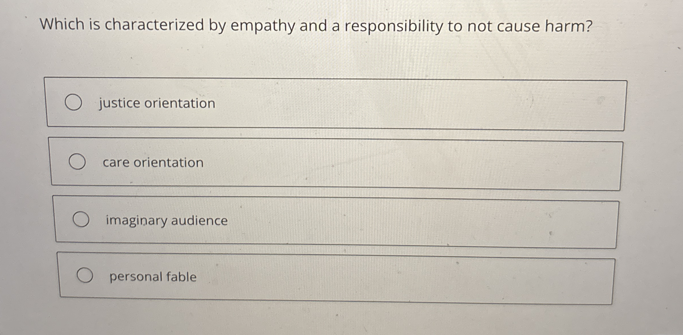 Solved Which is characterized by empathy and a | Chegg.com