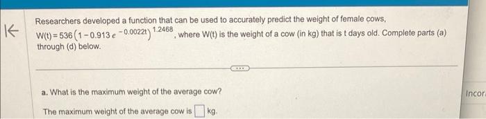 Solved Researchers developed a function that can be used to | Chegg.com