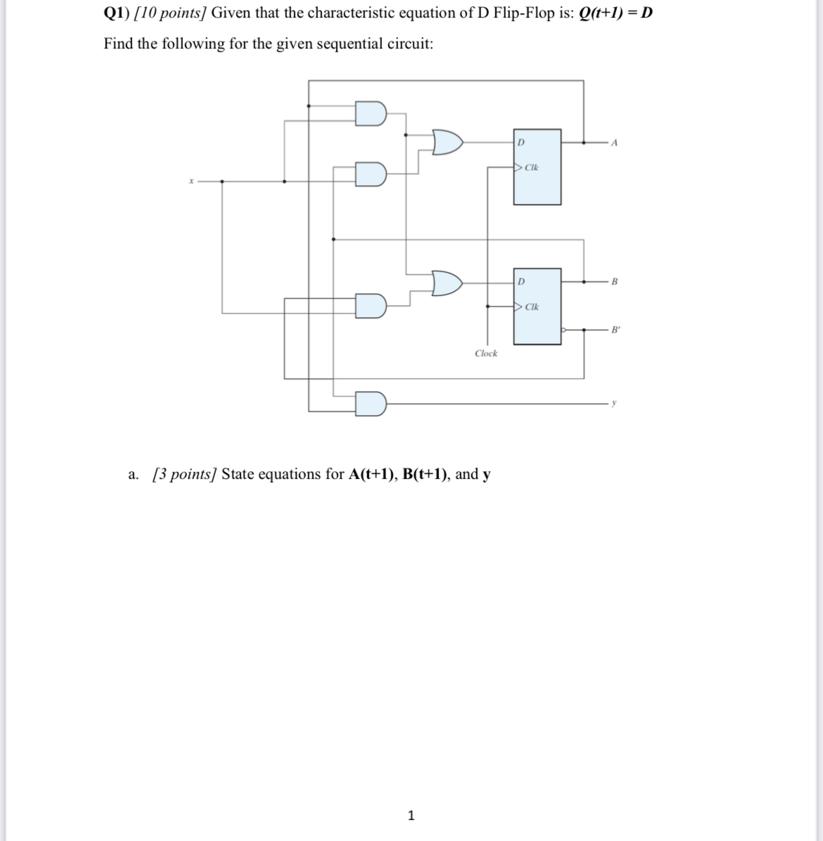 Solved Q1) [10 ﻿points] ﻿Given that the characteristic | Chegg.com