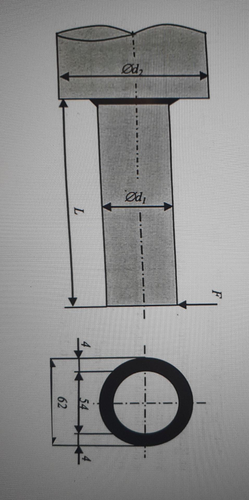 1. A machine piece of circular cross-section made of | Chegg.com