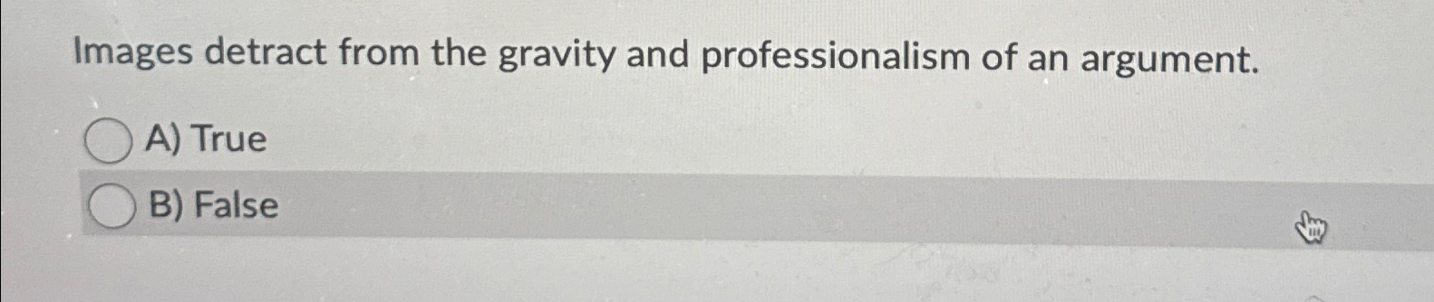 Solved Images detract from the gravity and professionalism | Chegg.com