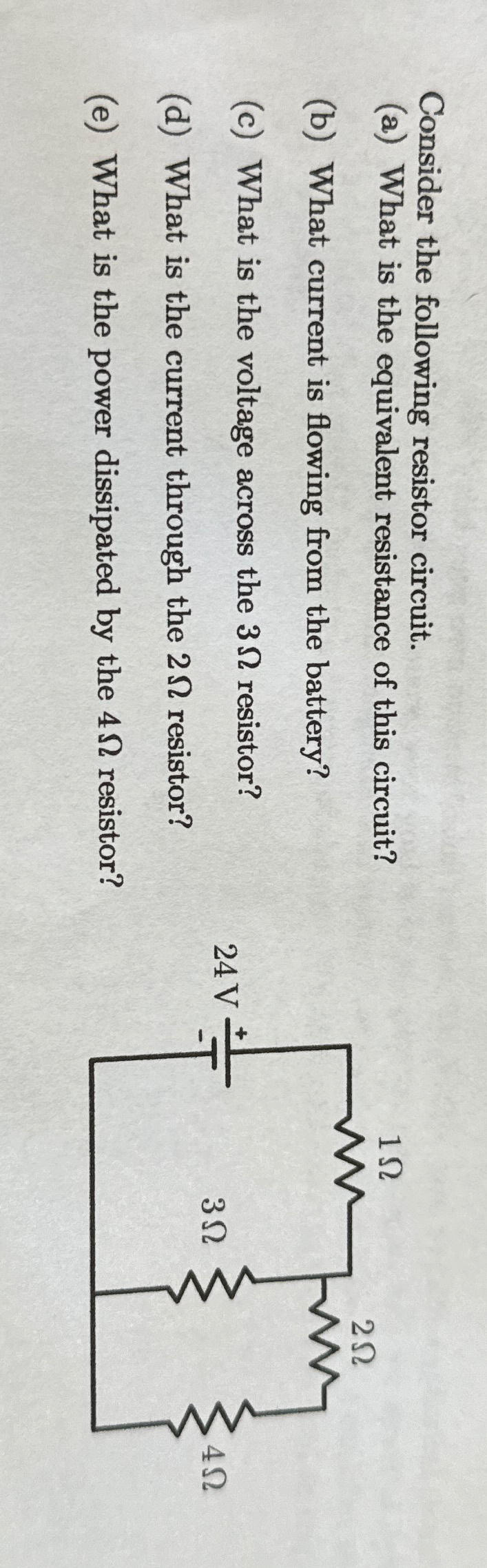 Solved Consider the following resistor circuit.(a) ﻿What is | Chegg.com