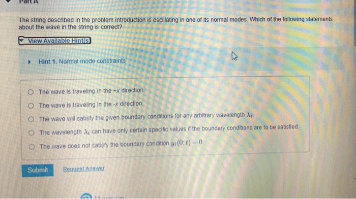 The string described in the problem introduction is | Chegg.com