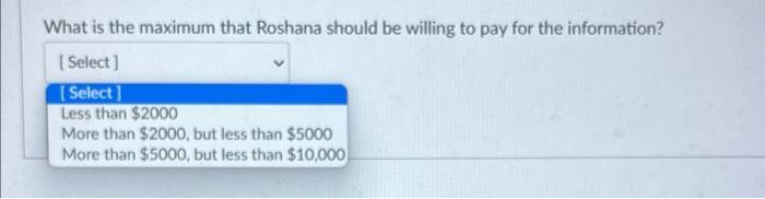 Solved Roshana TV Productions is considering producing a | Chegg.com