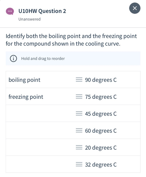 Solved Questions 1-3: A Cooling curve x For questions 1-3 | Chegg.com Solved Questions 1-3: A Cooling curve x For questions 1-3 | Chegg.com