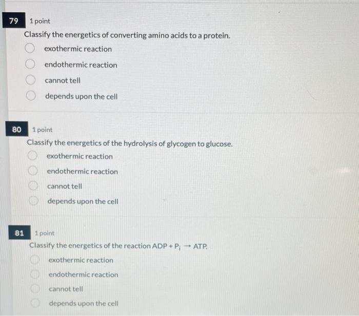 Solved Classify the energetics of converting amino acids to | Chegg.com