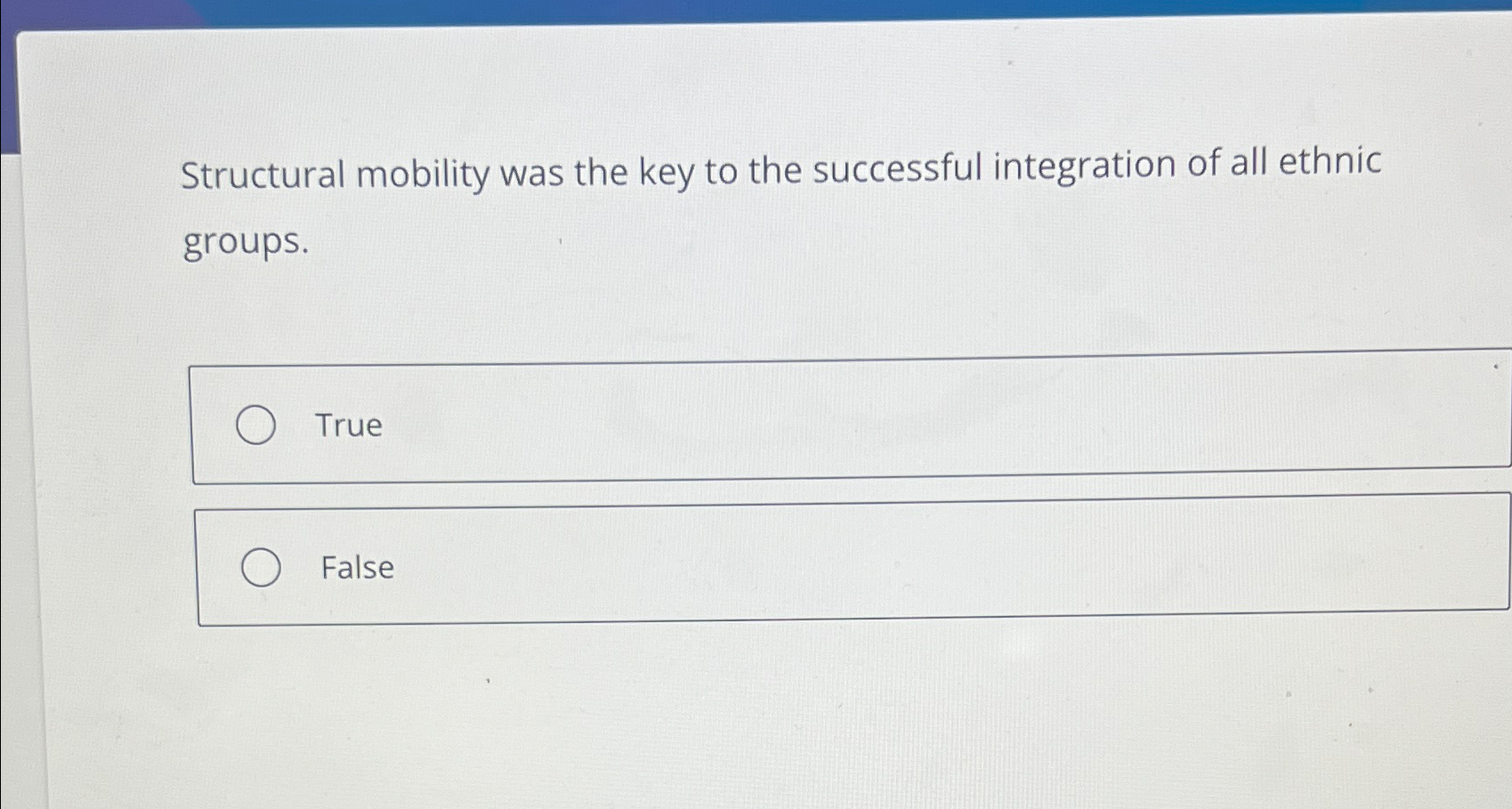 Solved Structural mobility was the key to the successful | Chegg.com