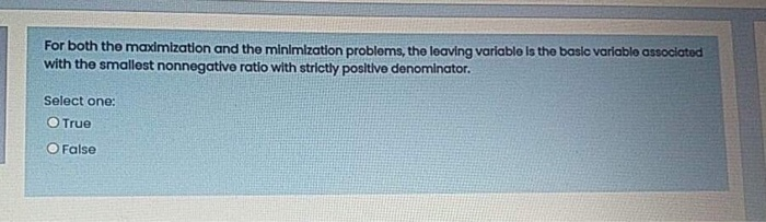 Solved For both the maximization and the minimization | Chegg.com