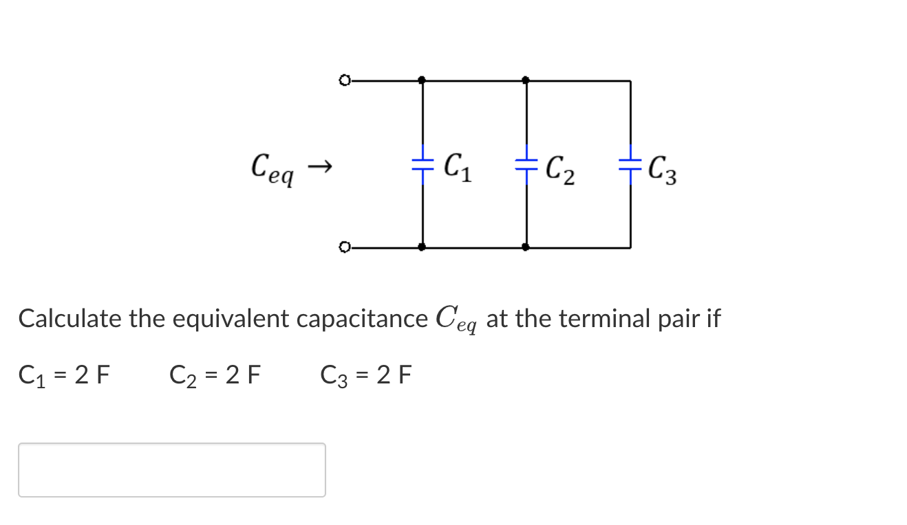 Solved Calculate the equivalent capacitance Ceq at ﻿the | Chegg.com