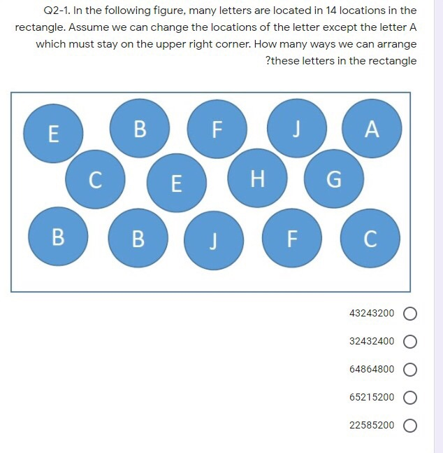 Solved Q2-1. In the following figure, many letters are | Chegg.com