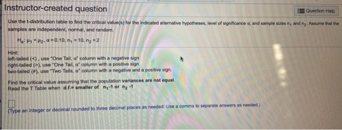 Solved Instructor-created question Question Help Use the | Chegg.com