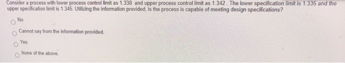 Solved Consider a process with lower process control limit | Chegg.com