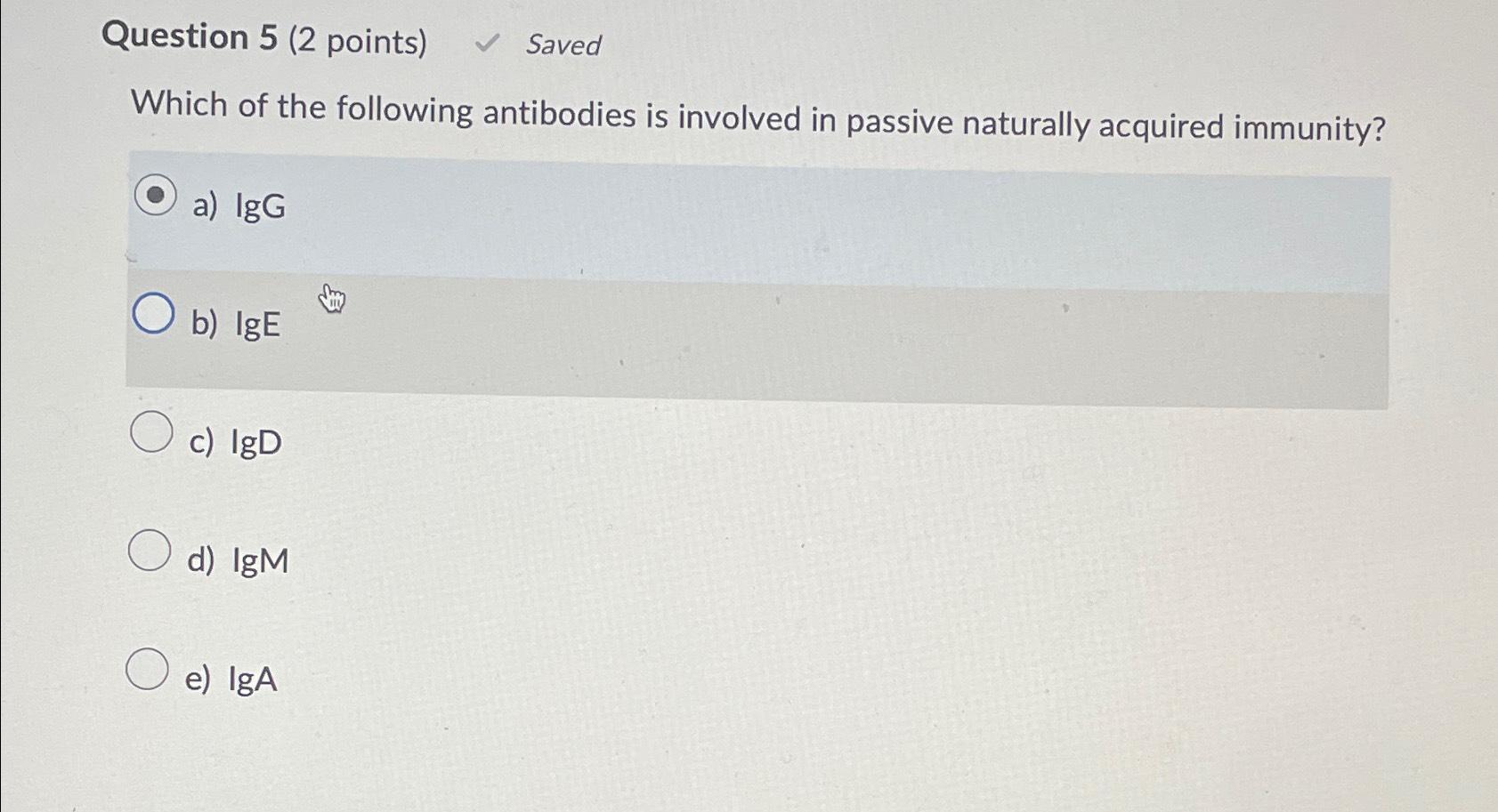 Solved Question 5 ( 2 ﻿points) ﻿SavedWhich of the | Chegg.com