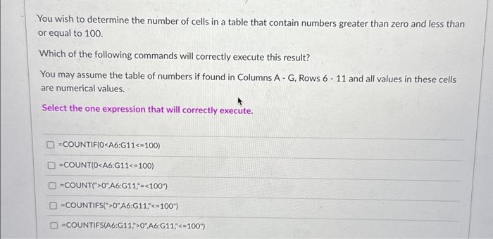 Solved You wish to determine the number of cells in a table | Chegg.com
