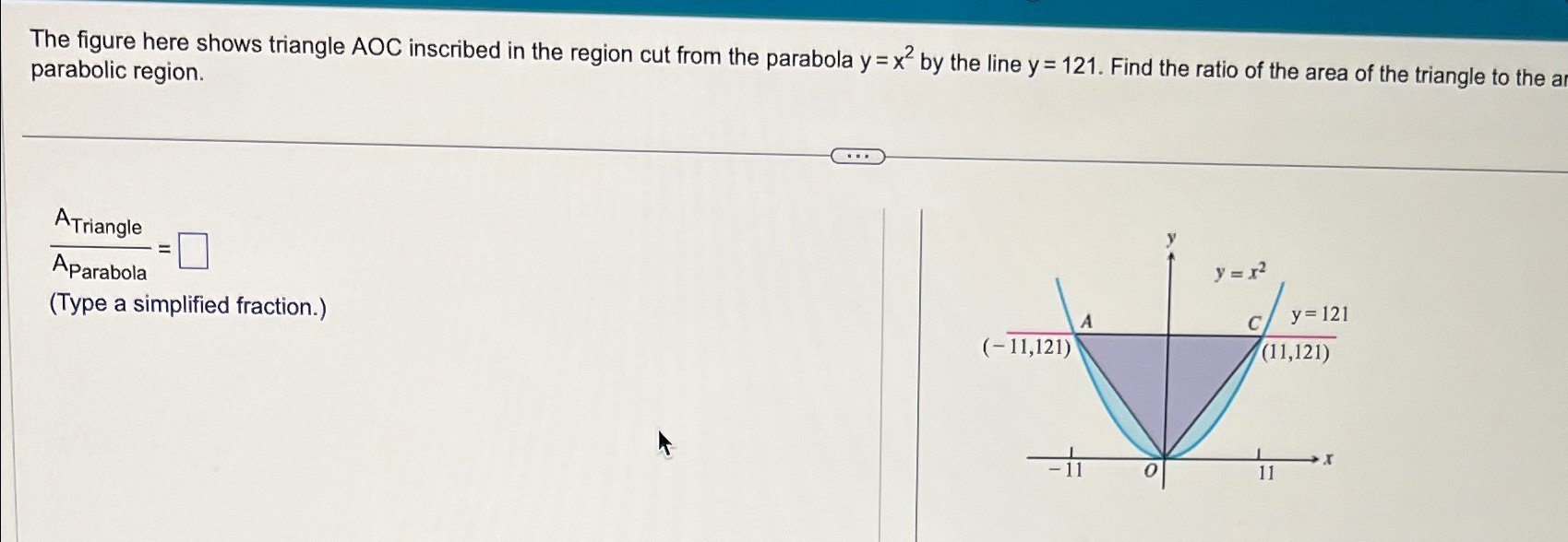Solved The figure here shows triangle AOC inscribed in the | Chegg.com