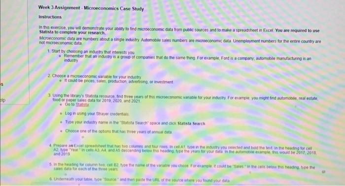 Solved Week 3 Assignment - Microeconomics Case Study | Chegg.com