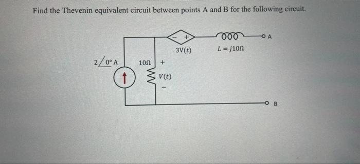 Solved Find the Thevenin equivalent circuit between points a | Chegg.com