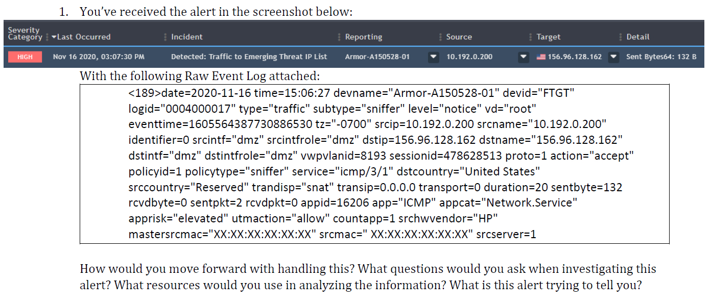 Solved You've received the alert in the screenshot below:How | Chegg.com
