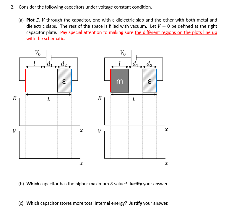 Solved Consider the following capacitors under voltage | Chegg.com