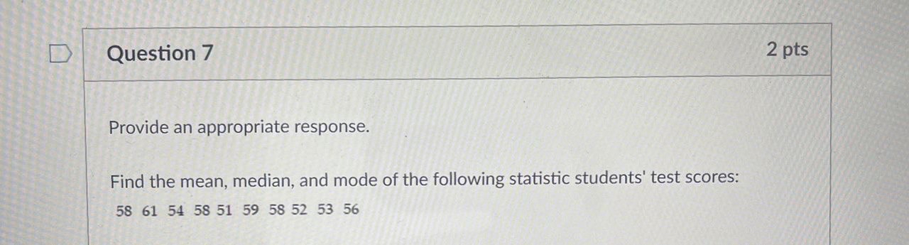 Solved Question 72 ﻿ptsProvide an appropriate response.Find | Chegg.com