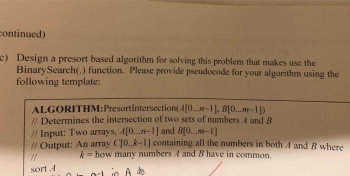 Solved Algorithm Binarysearcha 0n−1∣n 11 Implements