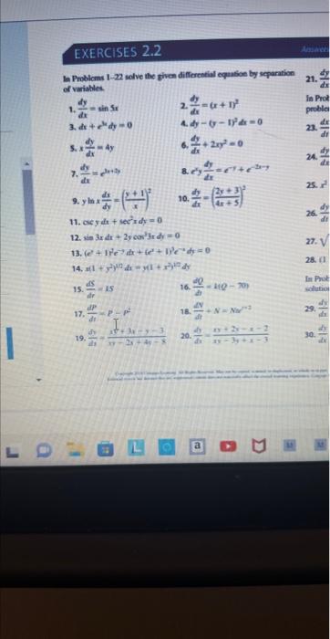In Problems 1-22 solve the given differential equaboe | Chegg.com