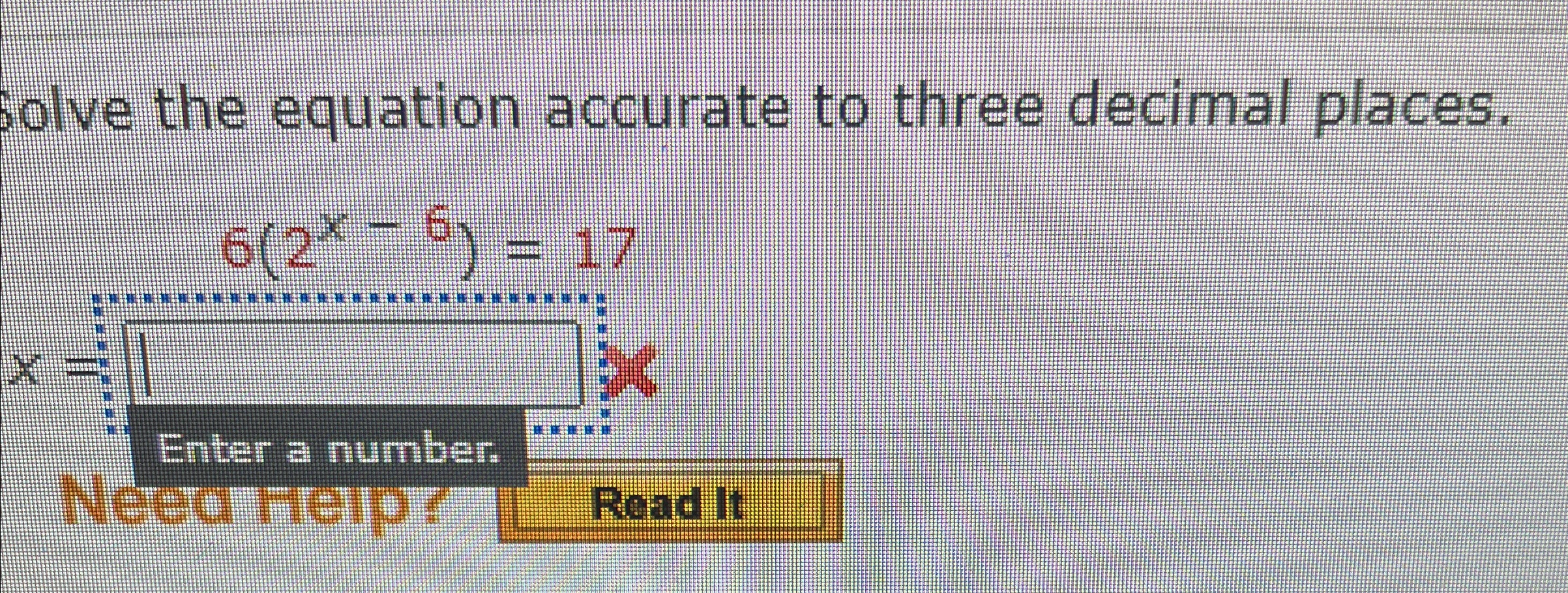 Solved Solve the equation accurate to three decimal | Chegg.com