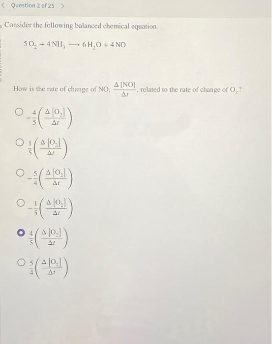 Solved Consider the following balanced chemical equation. | Chegg.com