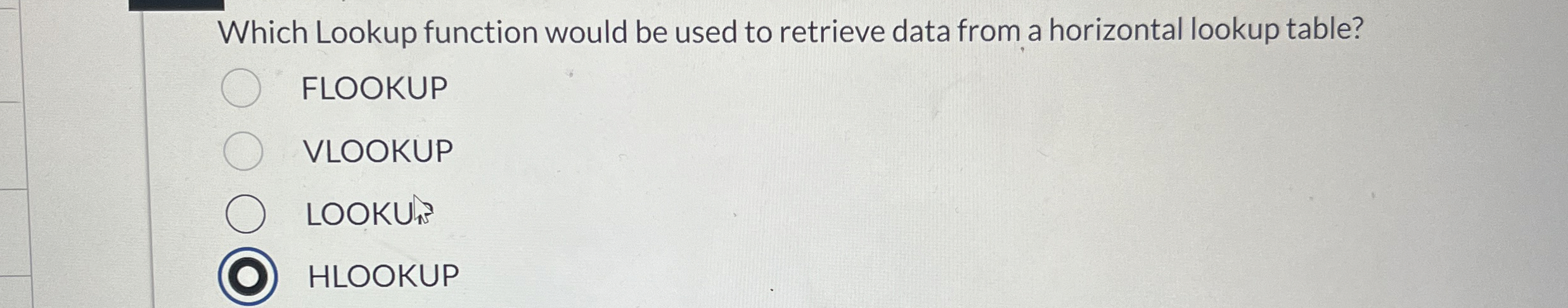 Solved Which Lookup function would be used to retrieve data | Chegg.com