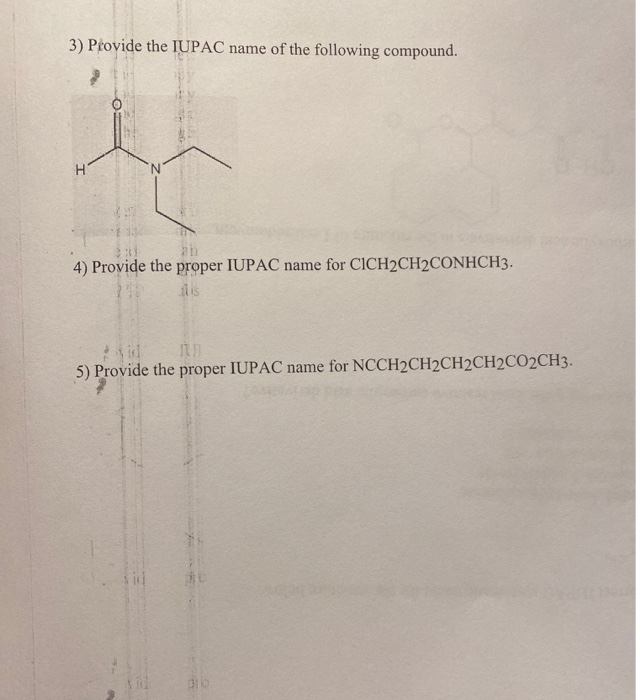 Solved 3) Provide the IUPAC name of the following compound. | Chegg.com