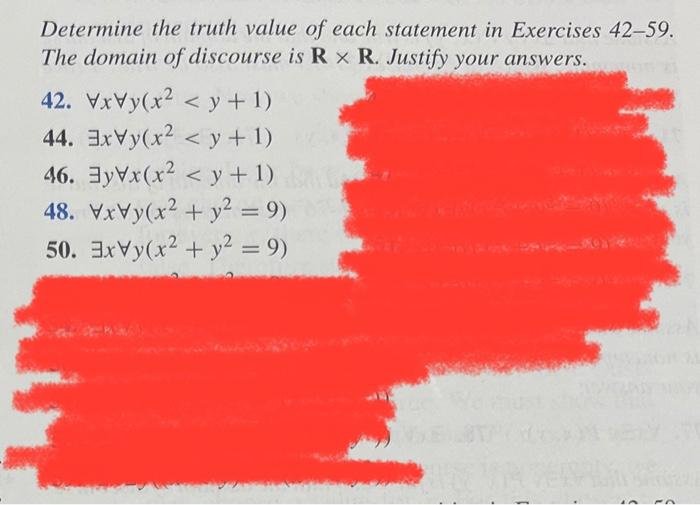 Solved Determine the truth value of each statement in | Chegg.com
