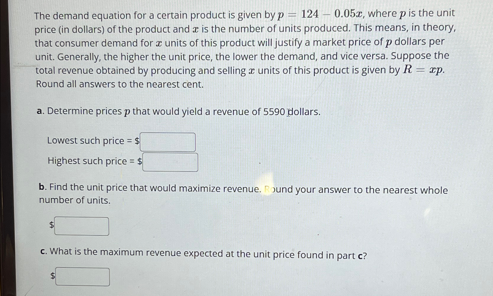 The demand equation for a certain product is given by | Chegg.com