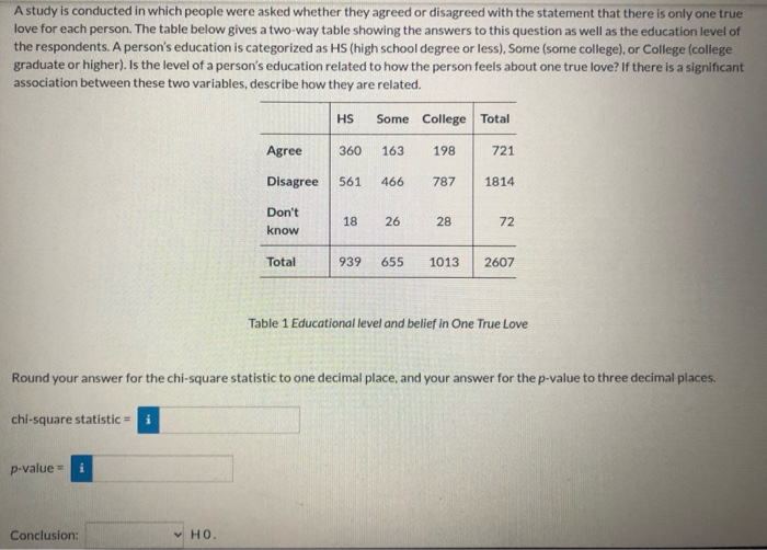Solved A study is conducted in which people were asked | Chegg.com