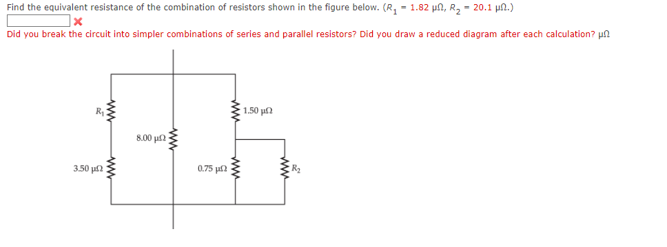 Solved Find the equivalent resistance of the combination of | Chegg.com
