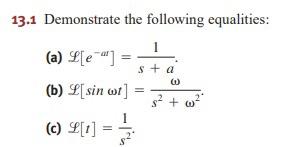 Solved 13.1 Demonstrate the following equalities: (a) | Chegg.com