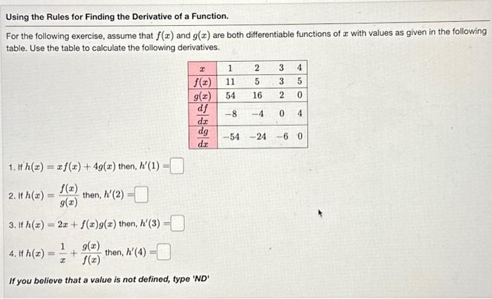 Solved Using the Rules for Finding the Derivative of a | Chegg.com