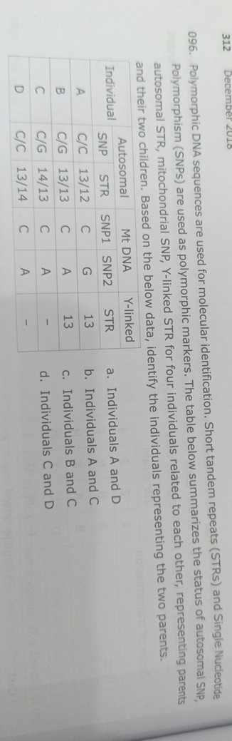 Solved Polymorphic DNA sequences are used for molecular | Chegg.com