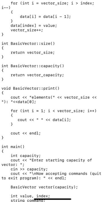 Solved Program 2 20 Points Generic Vectortake The Code