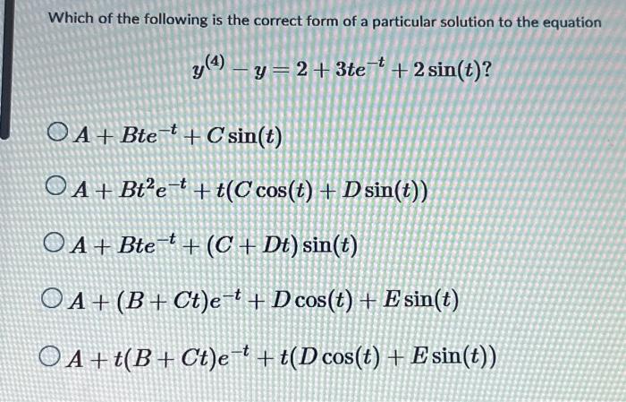 Solved Which of the following is the correct form of a | Chegg.com
