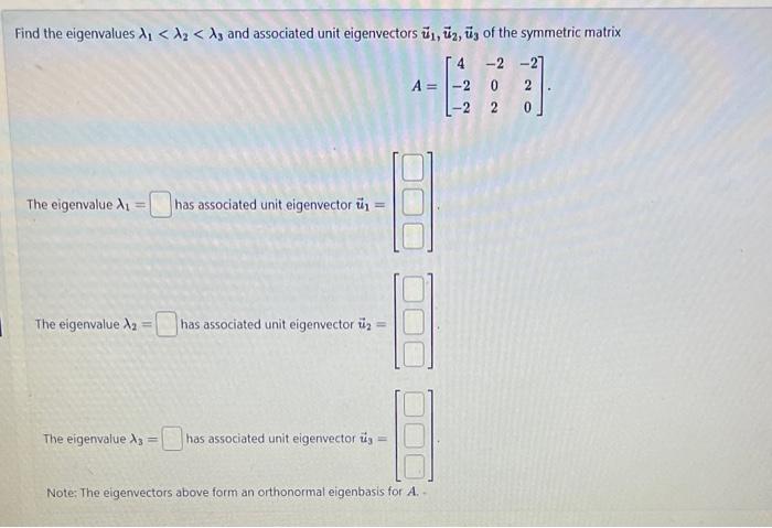 Solved Find the eigenvalues λ1