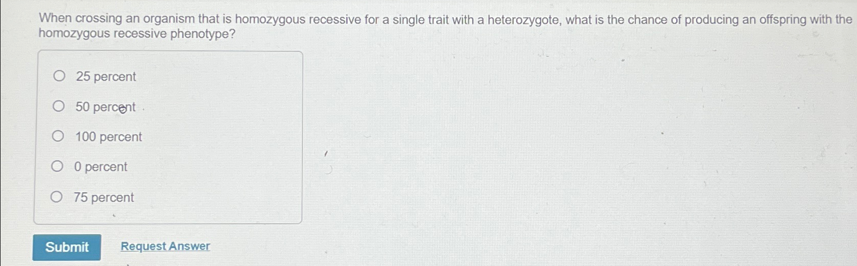 Solved When crossing an organism that is homozygous | Chegg.com
